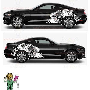 King Lion Fender Top Side Trunk Car Sticker, Lion Decal. - Etsy