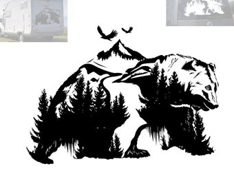 Bear Paw Grizzly Brown Bear 5 Vinyl Decal Window Sticker - Etsy