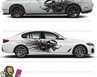 Venom Jaws Car Side Wrap Full Color Graphics Vinyl Livery Decal ...