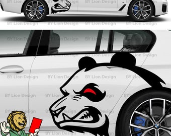 Angry Panda Car Decal - Etsy