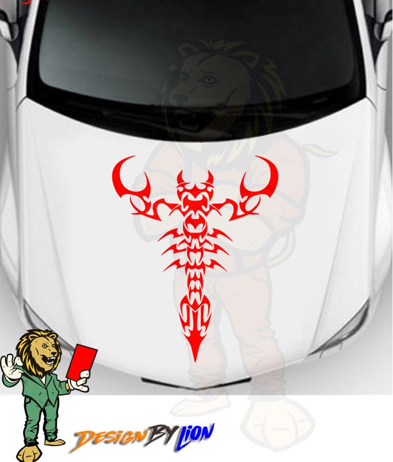 Scorpion Hood Car Decal. Scorpion Car Sticker. Charger - Etsy