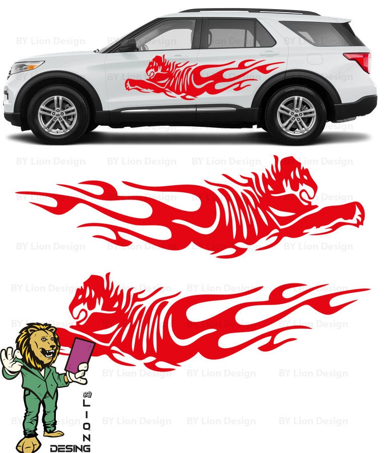 Tiger Side Trunk Car Sticker Tiger Car Decal Tiger Sticker - Etsy