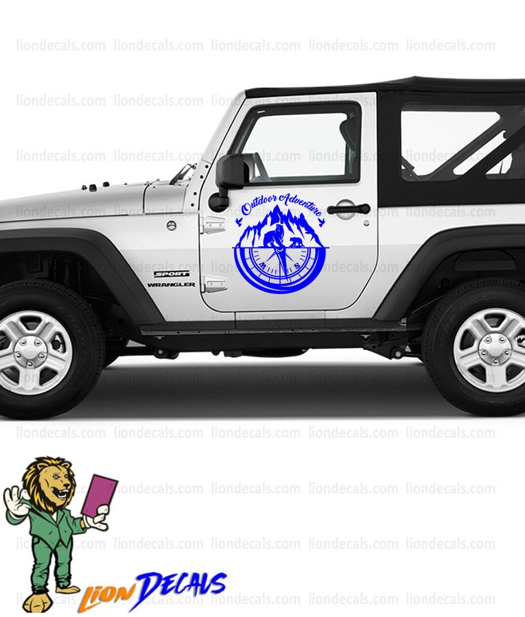 Bear Compass Adventure Decal Sticker, Bear Decal, Caravan Compass Decal ...