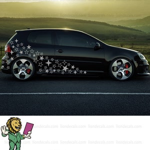 Star Car Stickers. Car Hood and Side Body Sticker Set. Mustang- Charger ...