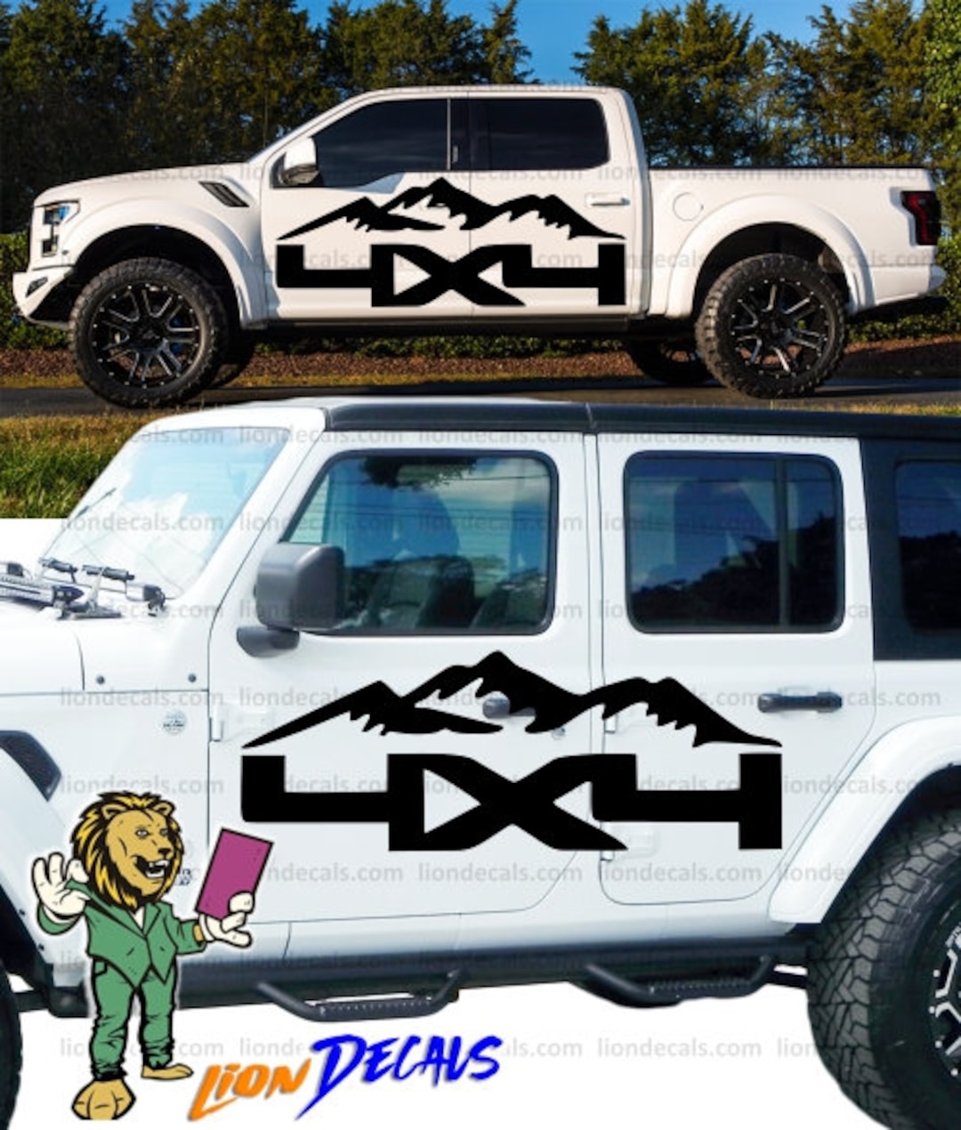 4x4 Mountain off Road Pickup Truck Decal. Mountain off Road Sticker ...