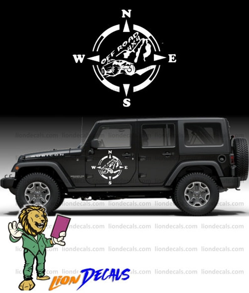4x4 off Road Compass Decal. Mountain Compass Decal. Compass Sticker - Etsy