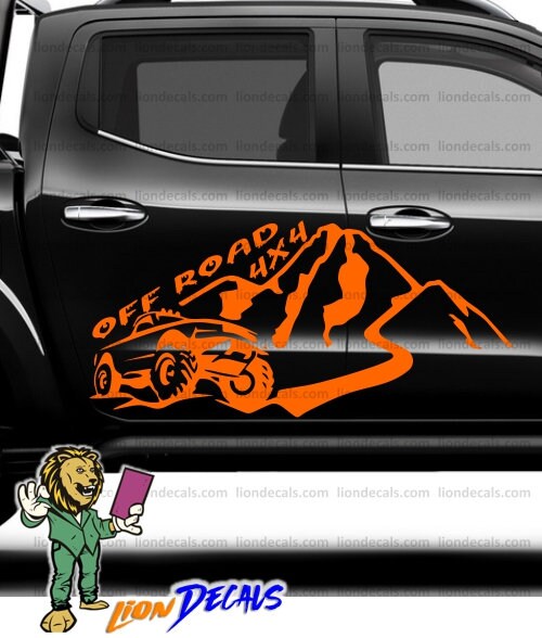 4x4 Mountain off Road Pickup Truck Decal. Mountain off Road Sticker ...