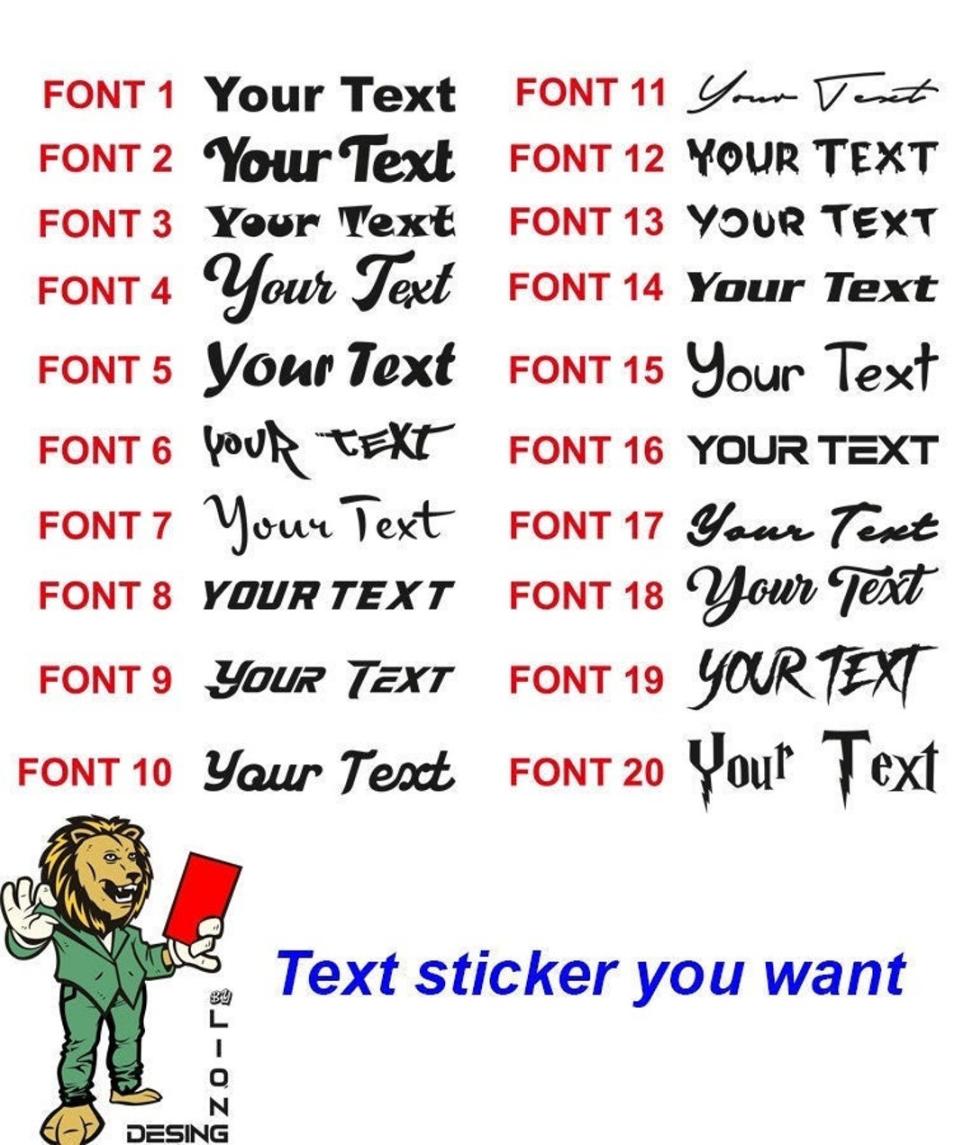 2 Pieces - Custom Car Sticker. Personalized Lettering Car Sticker. Text ...