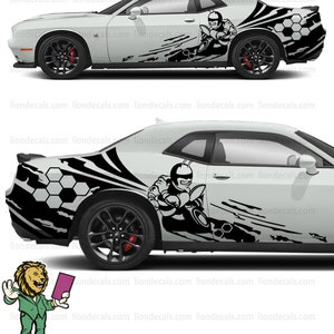 Scat Pack Bee Honeycomb Car Side Decal. Car Decal. Mustang- Charger ...