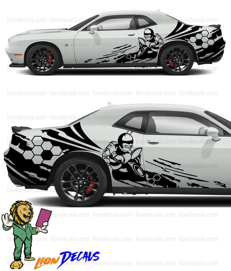 Scat Pack Bee Honeycomb Car Side Decal. Car Decal. Mustang- Charger ...