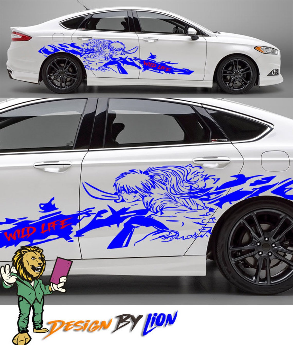 Samurai Side Body Car Decal. Samurai Car Sticker. Samurai Car Rear ...