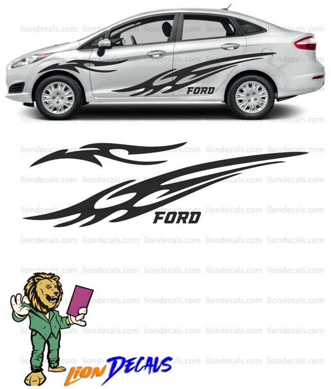 Tribal Pattern Flame Car Side Decal. Flame Racing Side Sticker. Racing ...