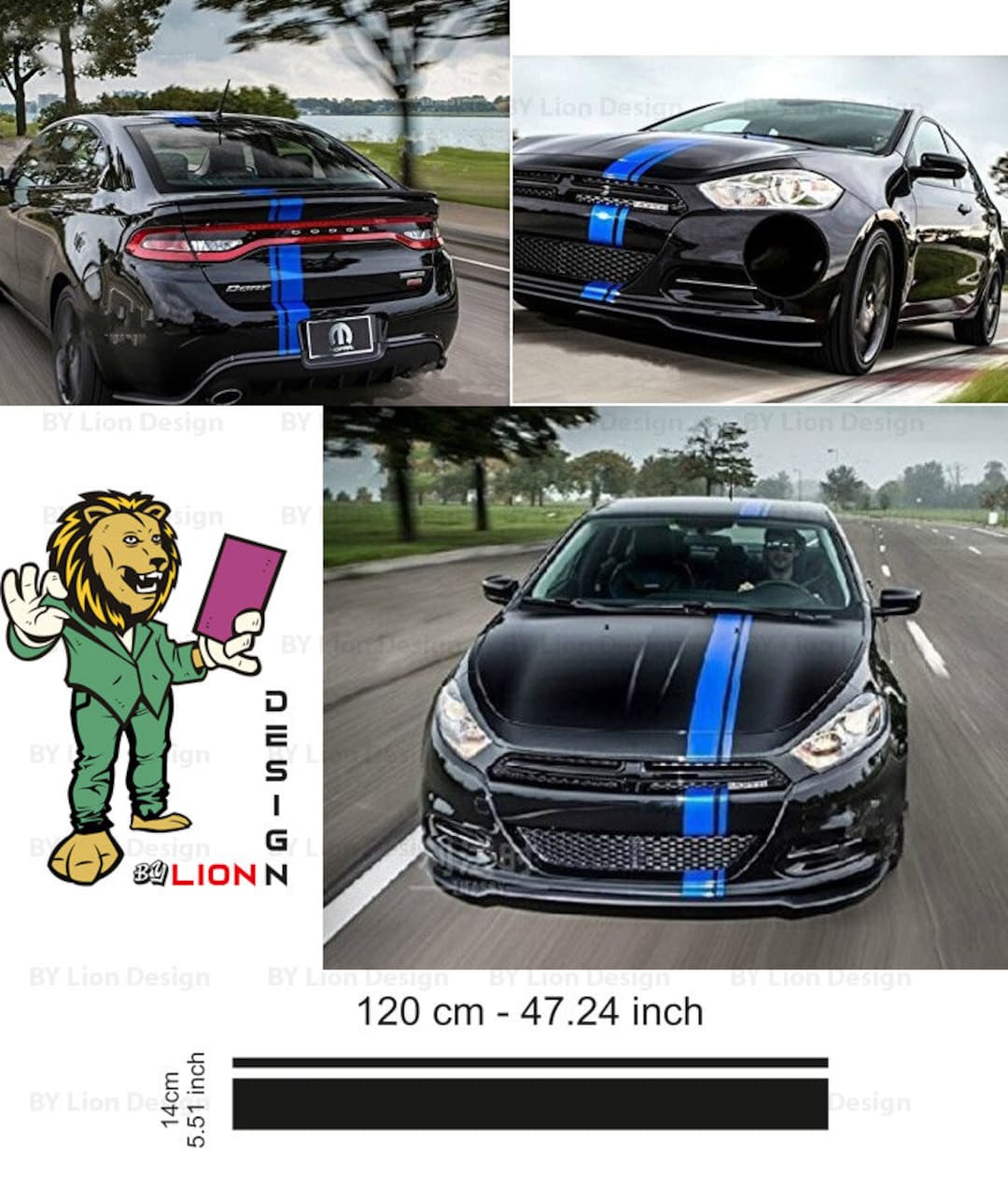 Racing Stripe Car Decal. Racing Car Sticker - Etsy