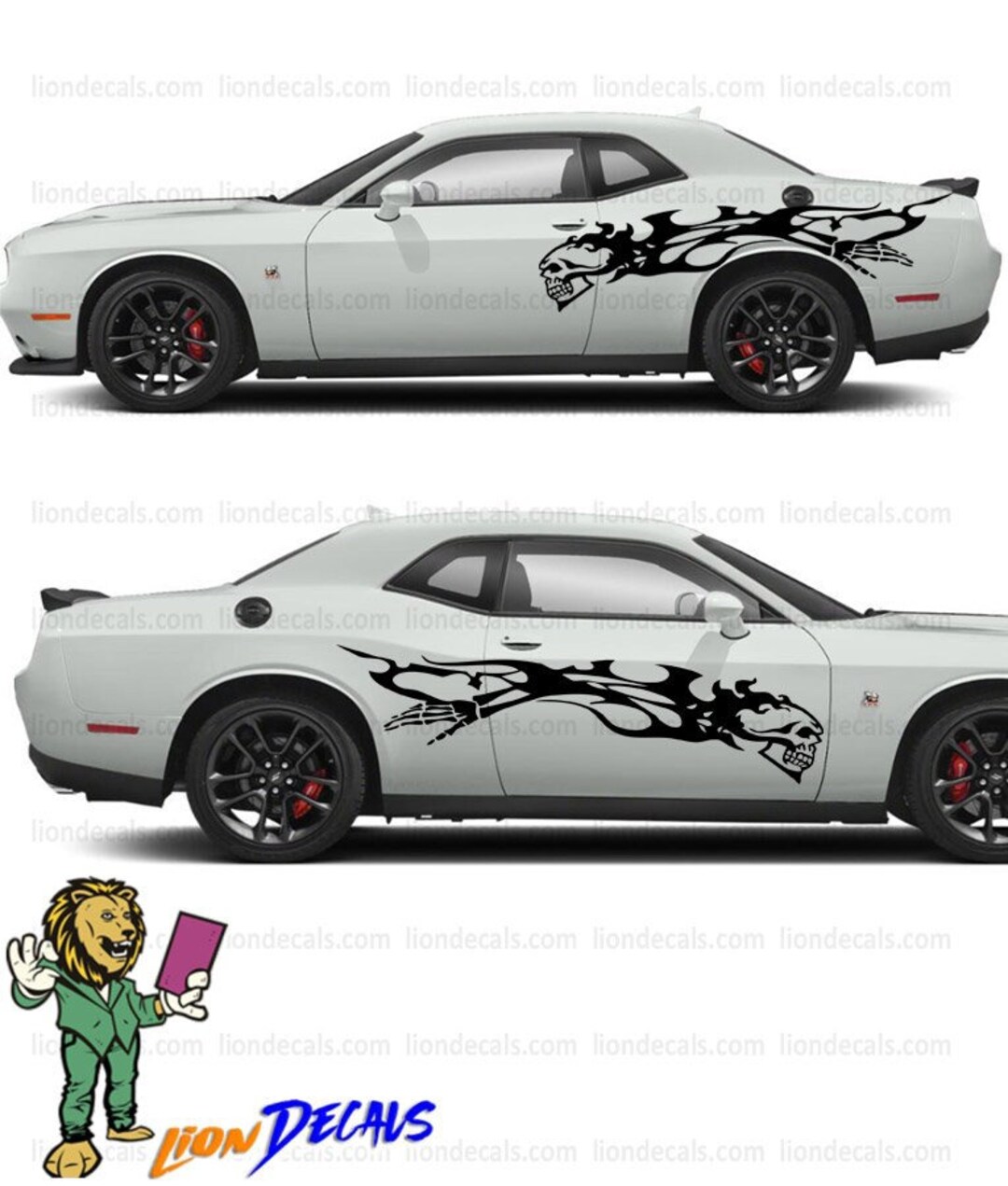 Scull Car Side Decal. Car Stickers - Etsy