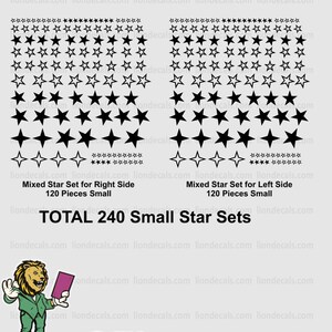 Star Car Stickers. Car Hood and Side Body Sticker Set. Mustang- Charger ...