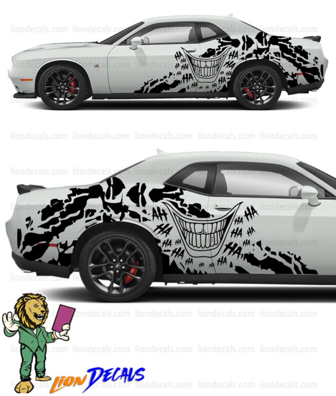 Joker Smile Car Side Decal. Joker Laugh Car Side Sticker. Joker Vinly ...