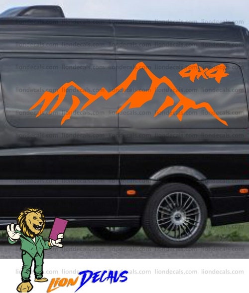 4x4 Mountain off Road Pickup Truck Side Decal. Mountain off Road ...