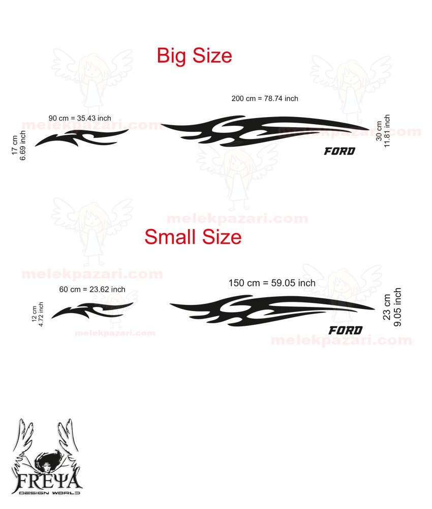 Tribal Pattern Flame Car Side Decal. Flame Racing Side Sticker. Racing ...