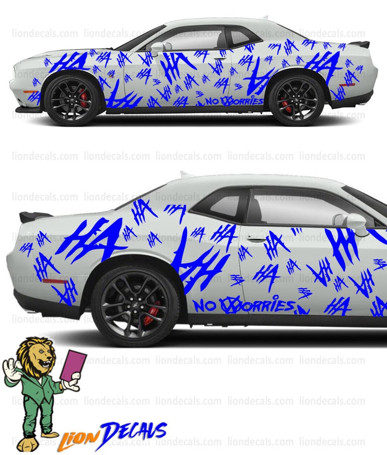 Joker Ha Ha Car Decal - Vinyl Side Graphics (2 Piece) - Etsy