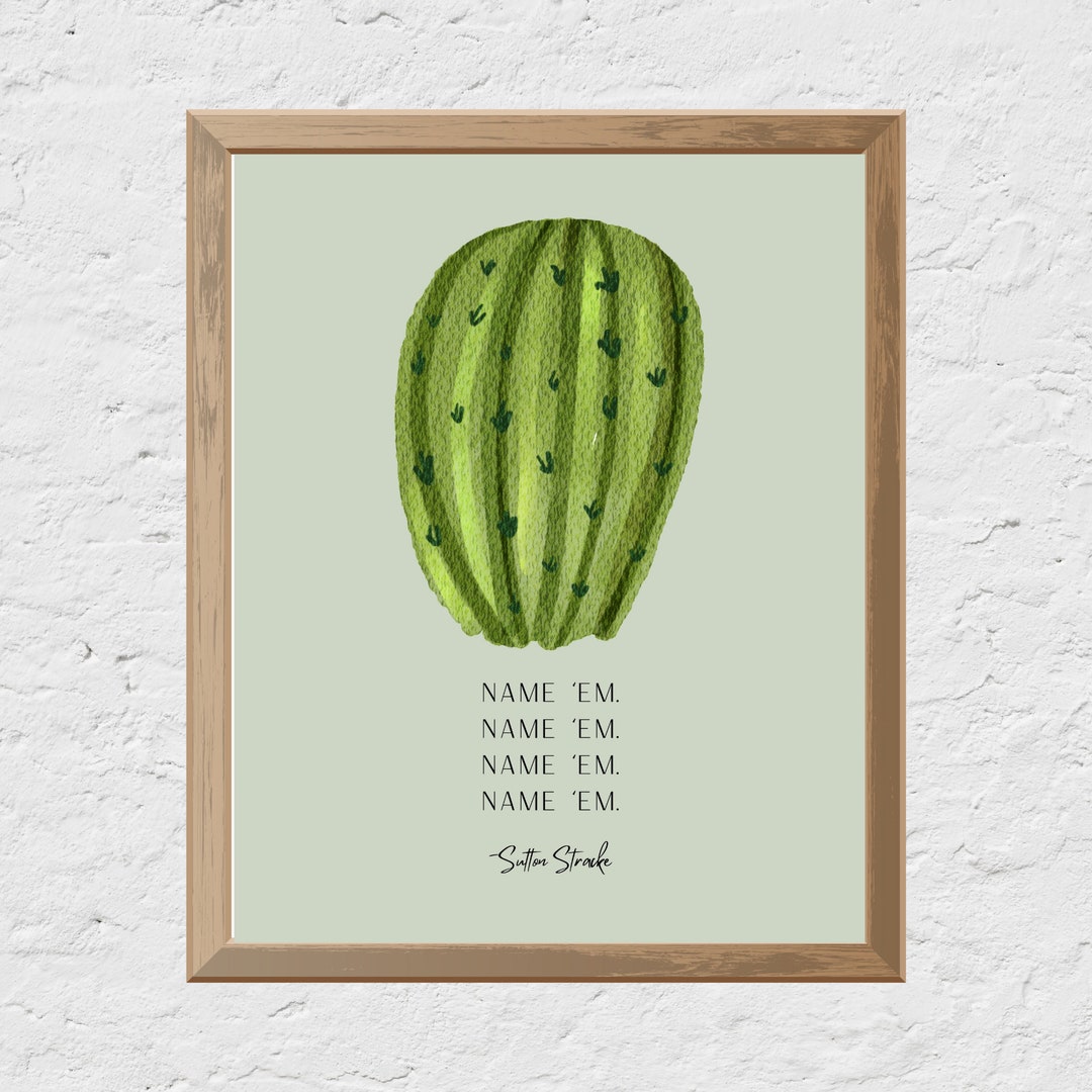 Name 'em Sutton Stracke Housewives Watercolor Cactus DIGITAL PRINT ...
