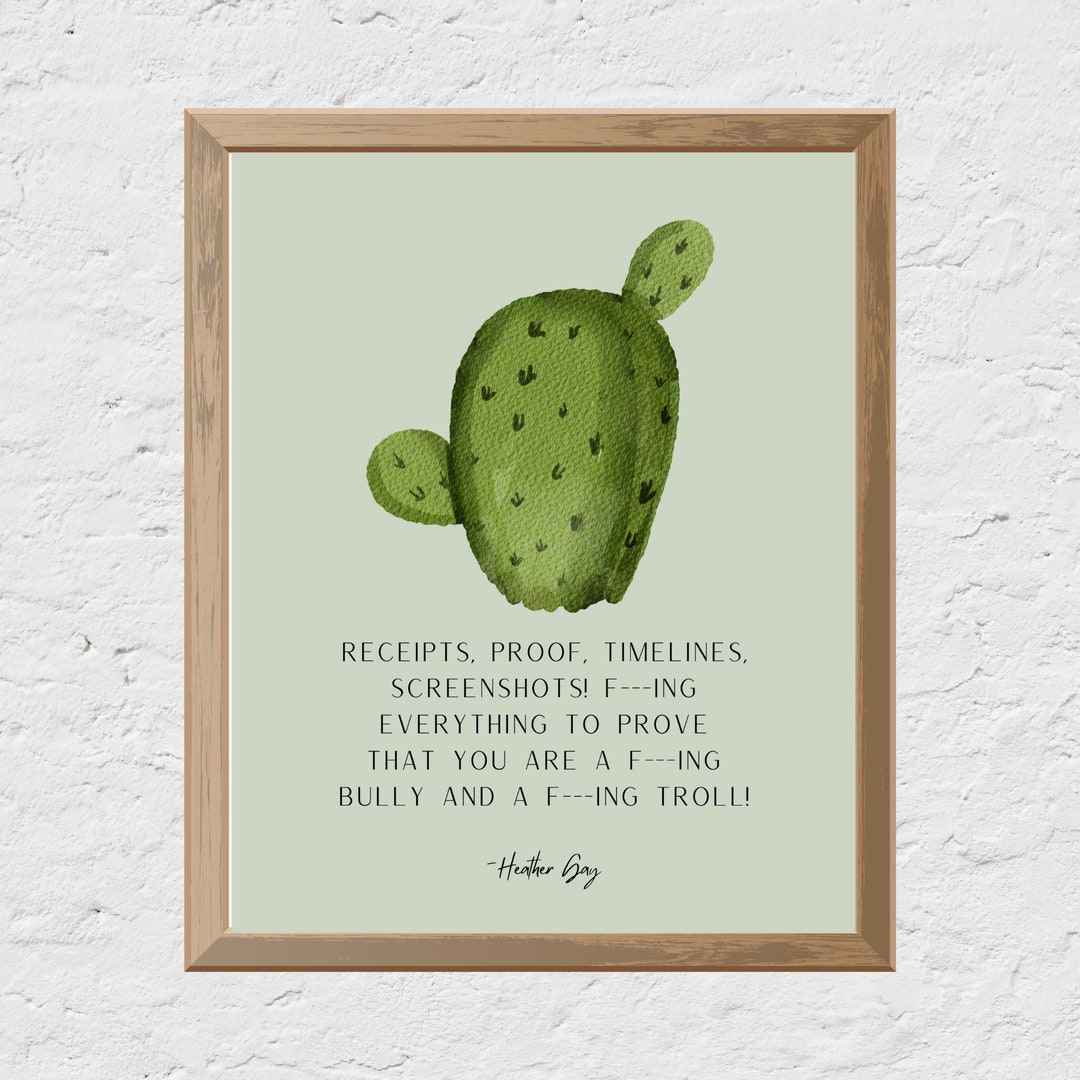 Receipts Proof Timeline Screenshots RHOSLC Cactus Digital Print ...