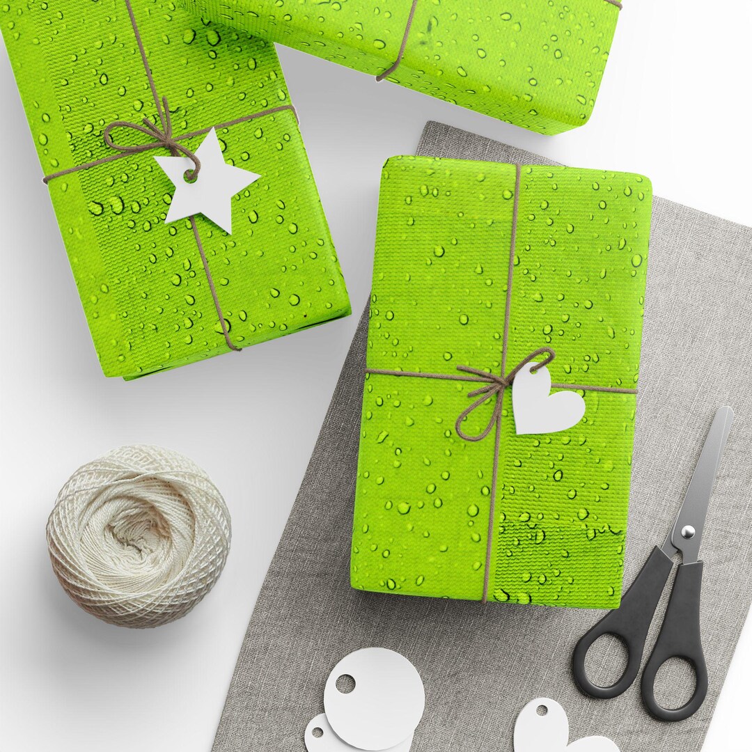 Water Droplet Gift Wrap, Eco-friendly Green Packaging - Etsy