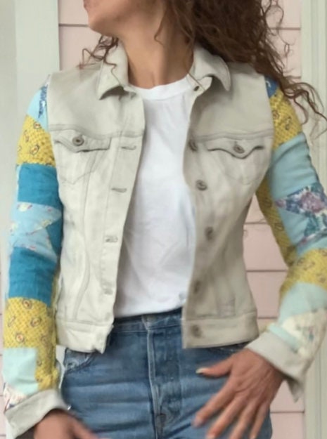Coat of Many Colors Jacket Quilted Jean Jacket Upcycle Custom Cozy ...
