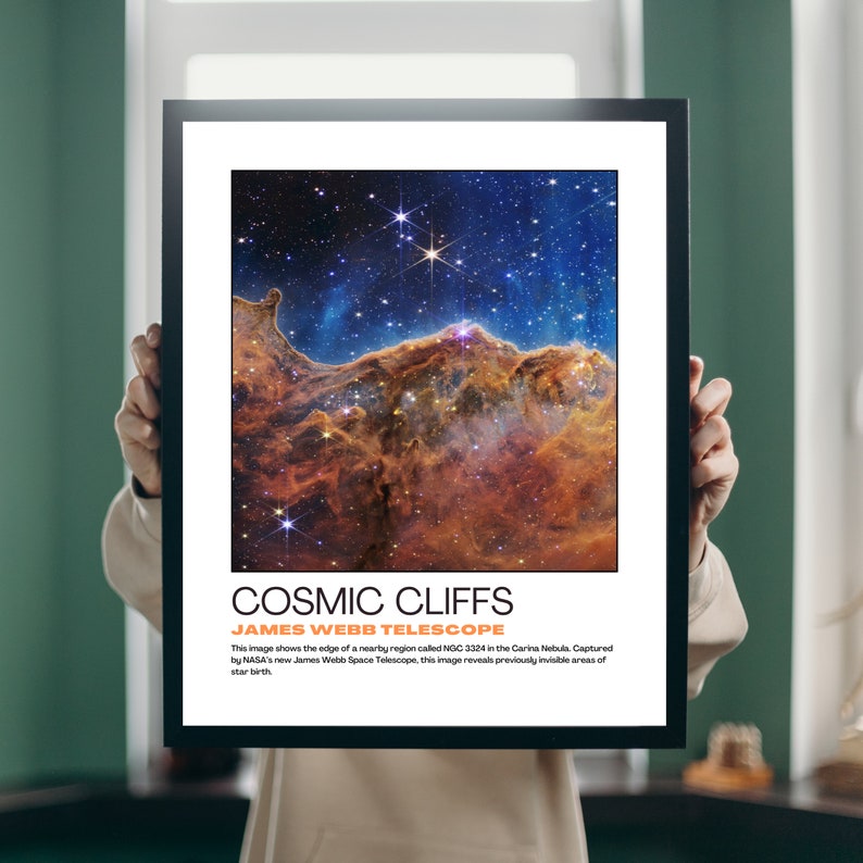 Space Wall Art, NASA James Webb Space Telescope, Carina Nebula, Cosmic ...