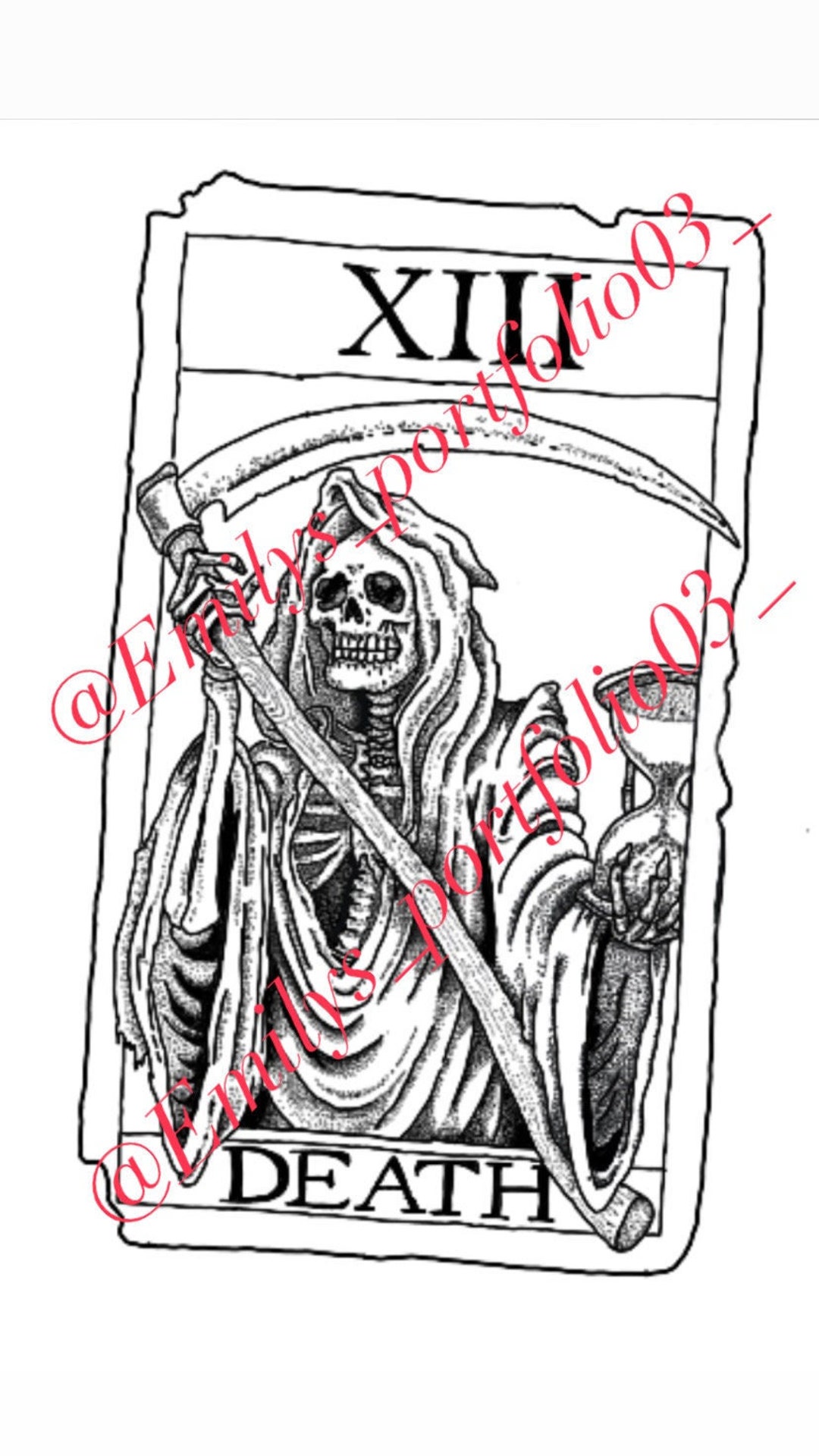 Death Tarot Card Tattoo Design - Etsy