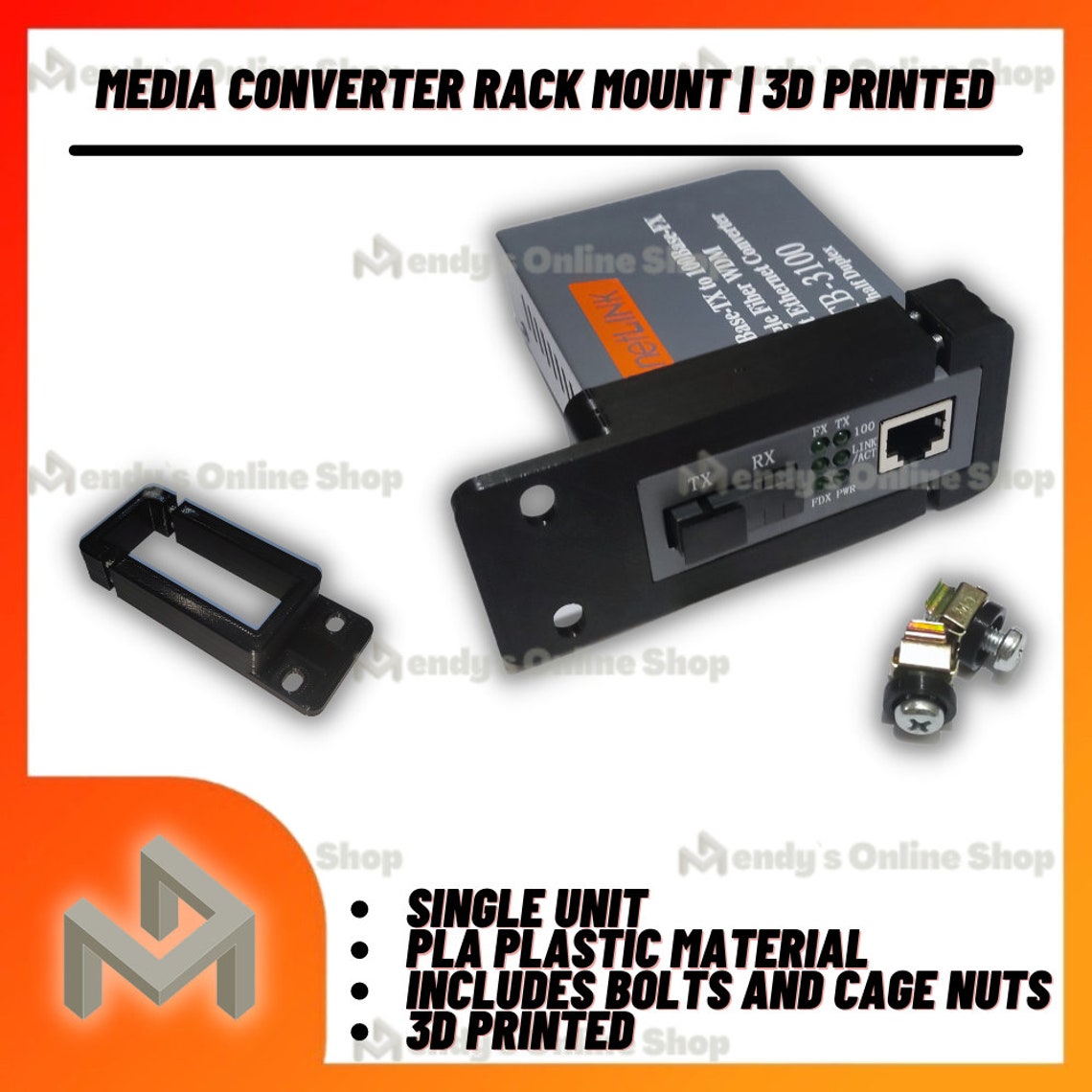 Media Converter Rack Mount 3D Printed - Etsy