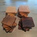 Wooden End Grain Coasters, Natural or Wood Burned Rustic Farmhouse, Set ...