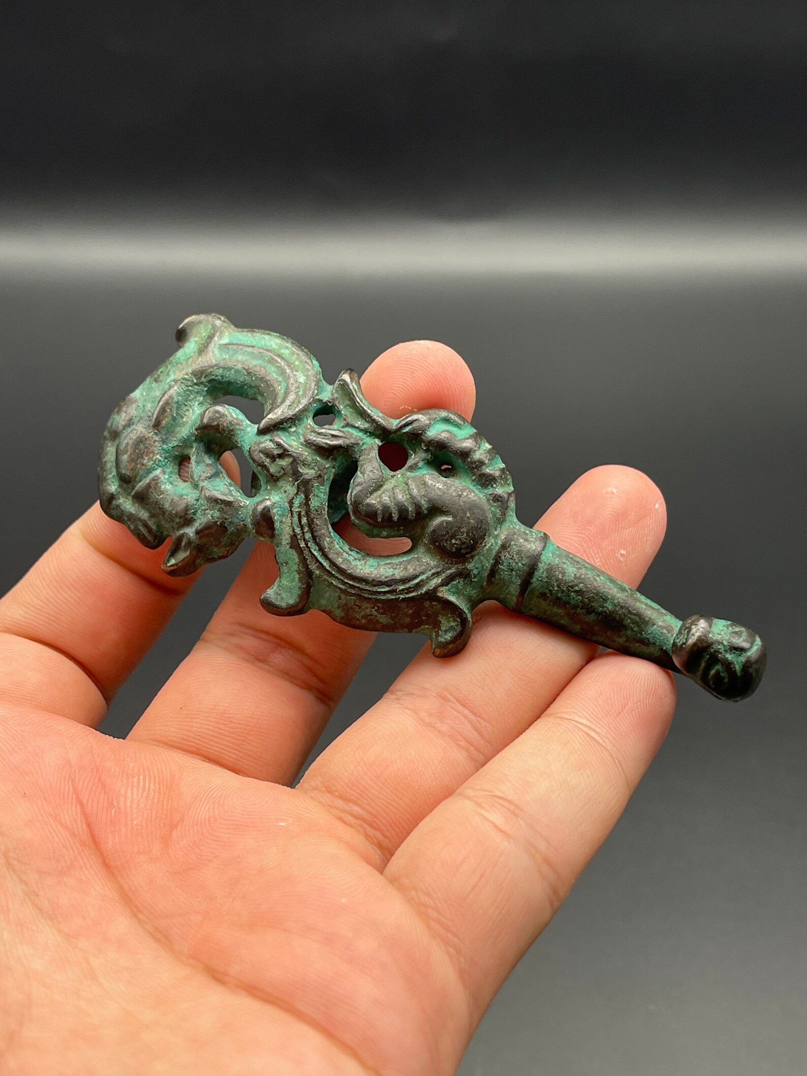 Old Ancient Mongolian Bronze Dragon Belt Buckle Ornament Ordos - Etsy
