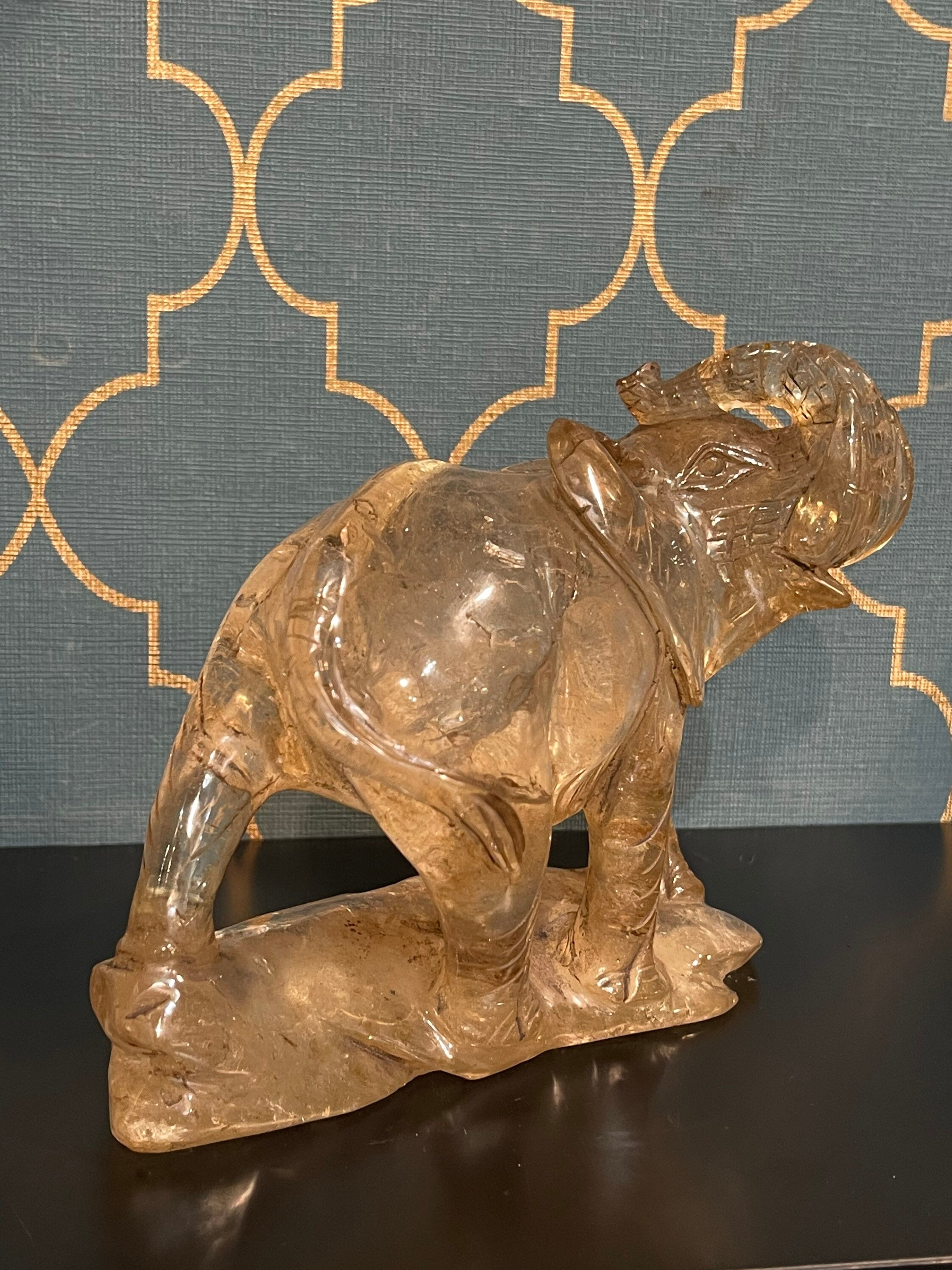 Very Beautiful Old Ancient Rock Crystal Elephant - Etsy