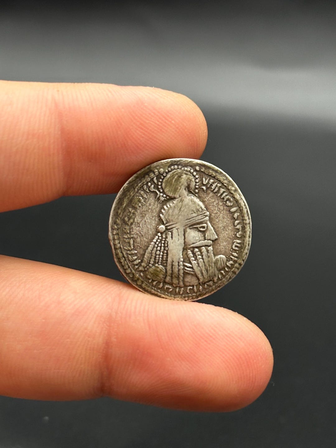 Gorgeous Unique Greek Mithradates II Drachm Silver Soild Coin, Antique ...