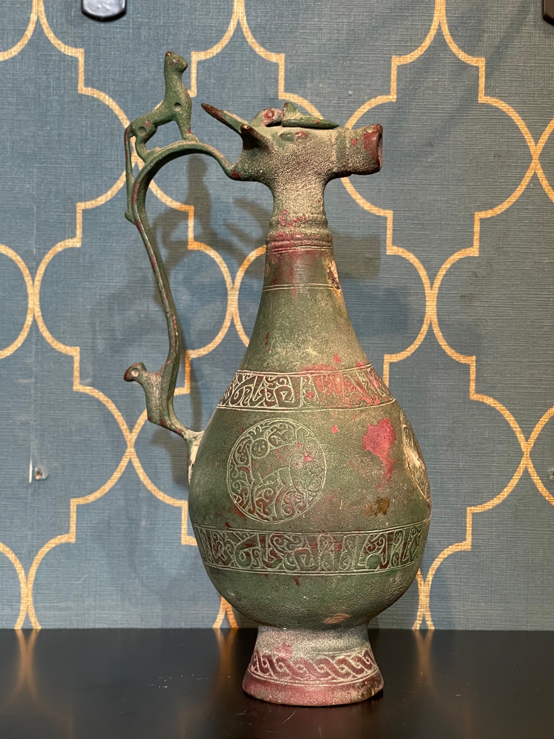 Very Beautiful Ancient Islamic Bronze With Silver Work and - Etsy