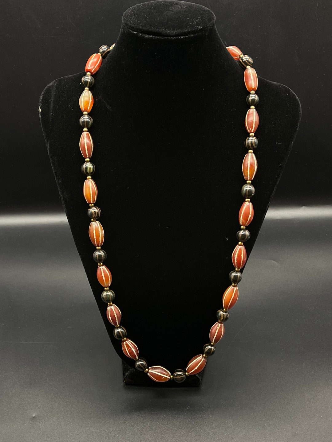RARE !! Old Ancient Burmese Pyu Dynasty Agate Beads Necklace, Old Beads Necklace - Etsy