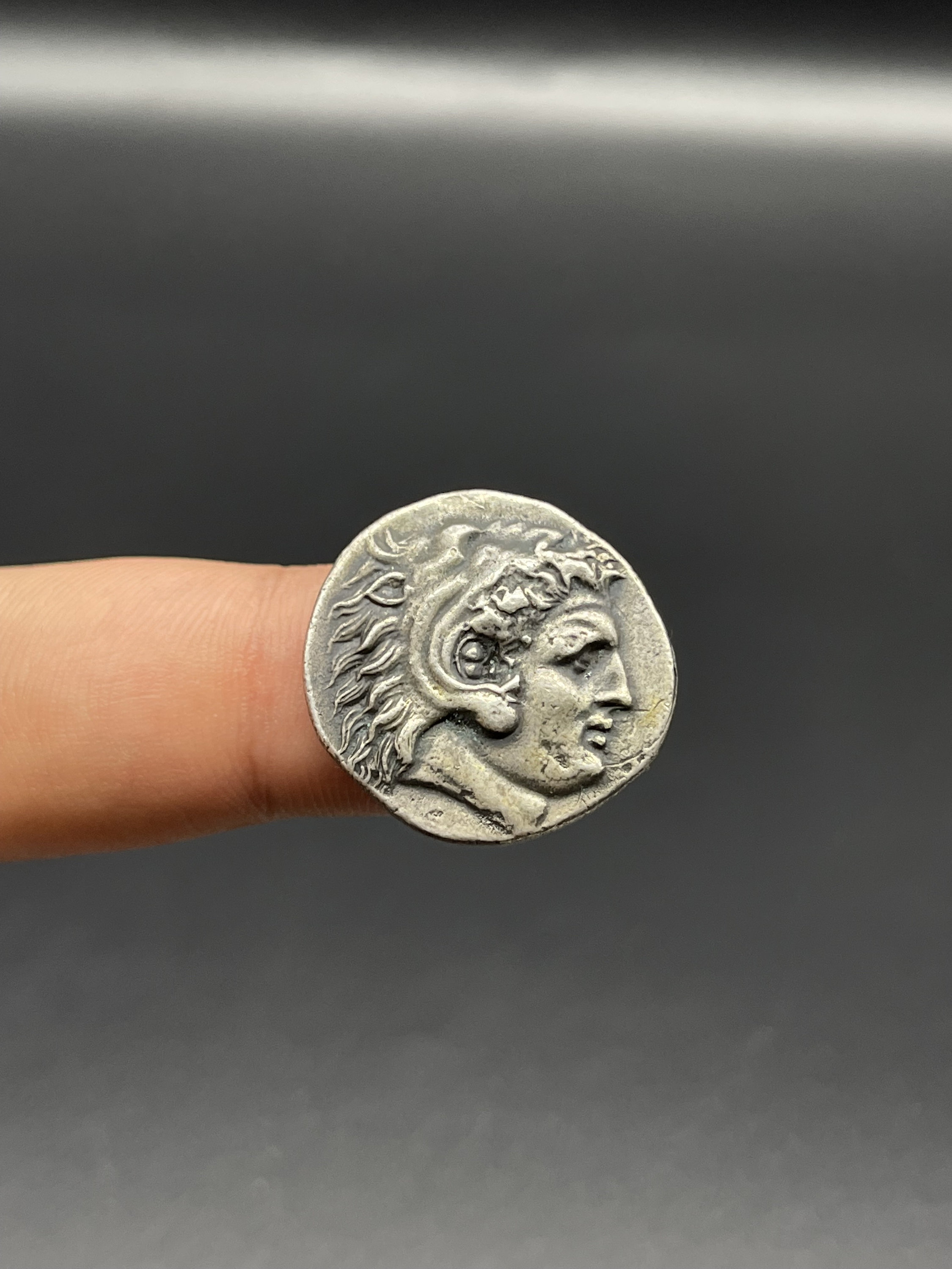 Old Ancient Original Solid Silver Coin Unique Hercules Wearing Lion ...