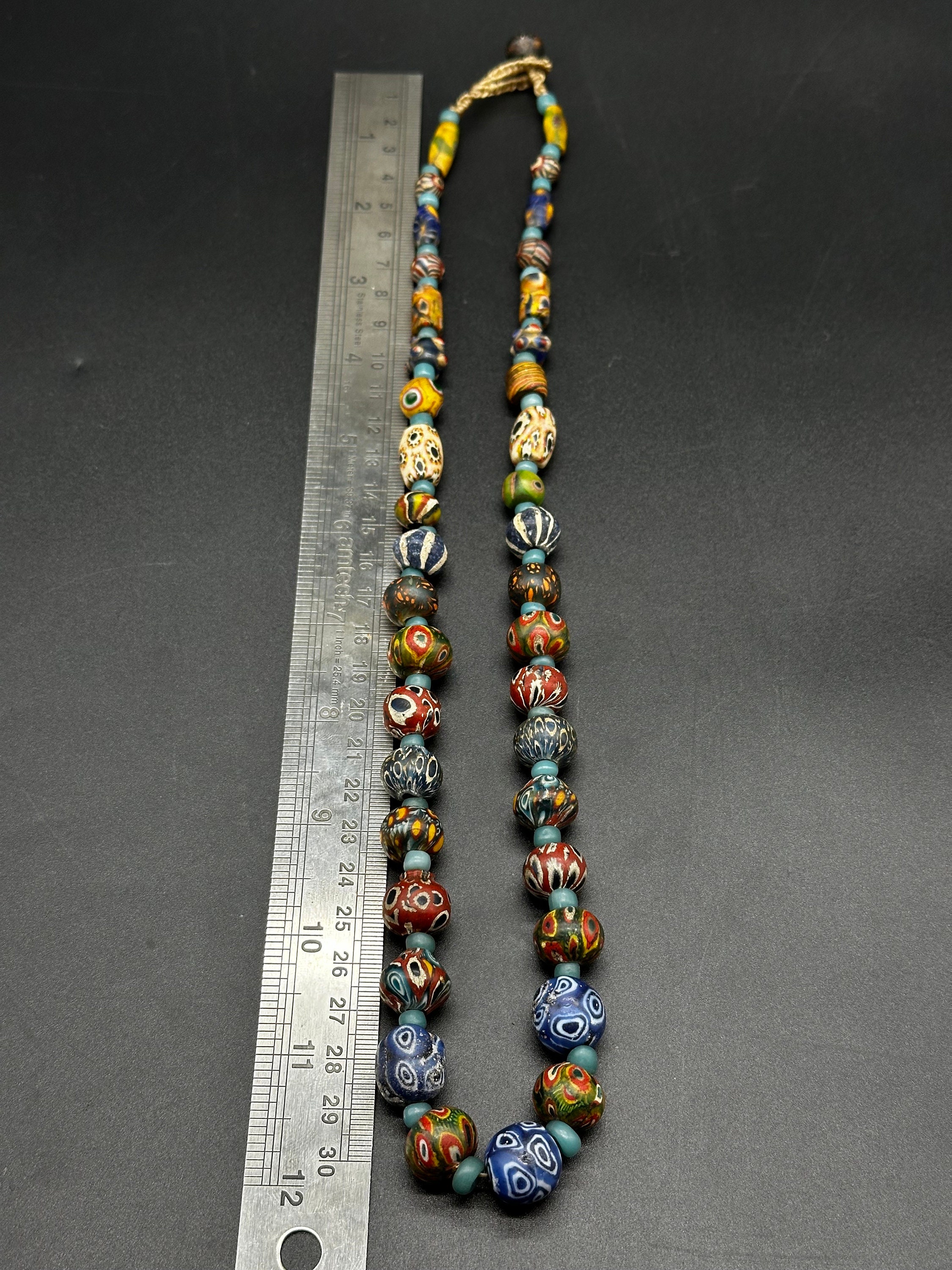 Very Beautiful Old Ancient Byzantine Roman Glass Beads, Mosaic Beads ...