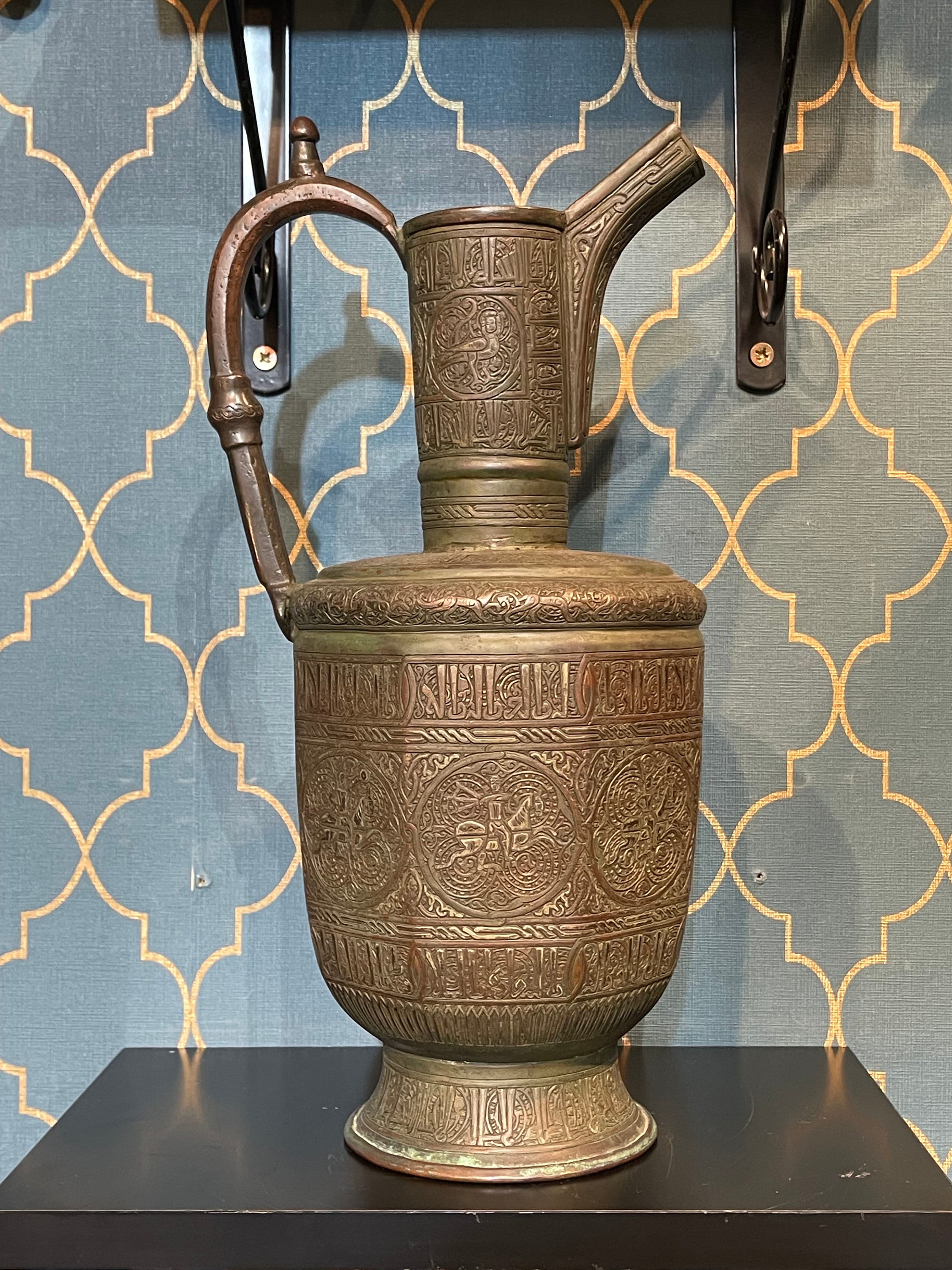 Very Beautiful Ancient Islamic Bronze With Silver Work and Islamic ...