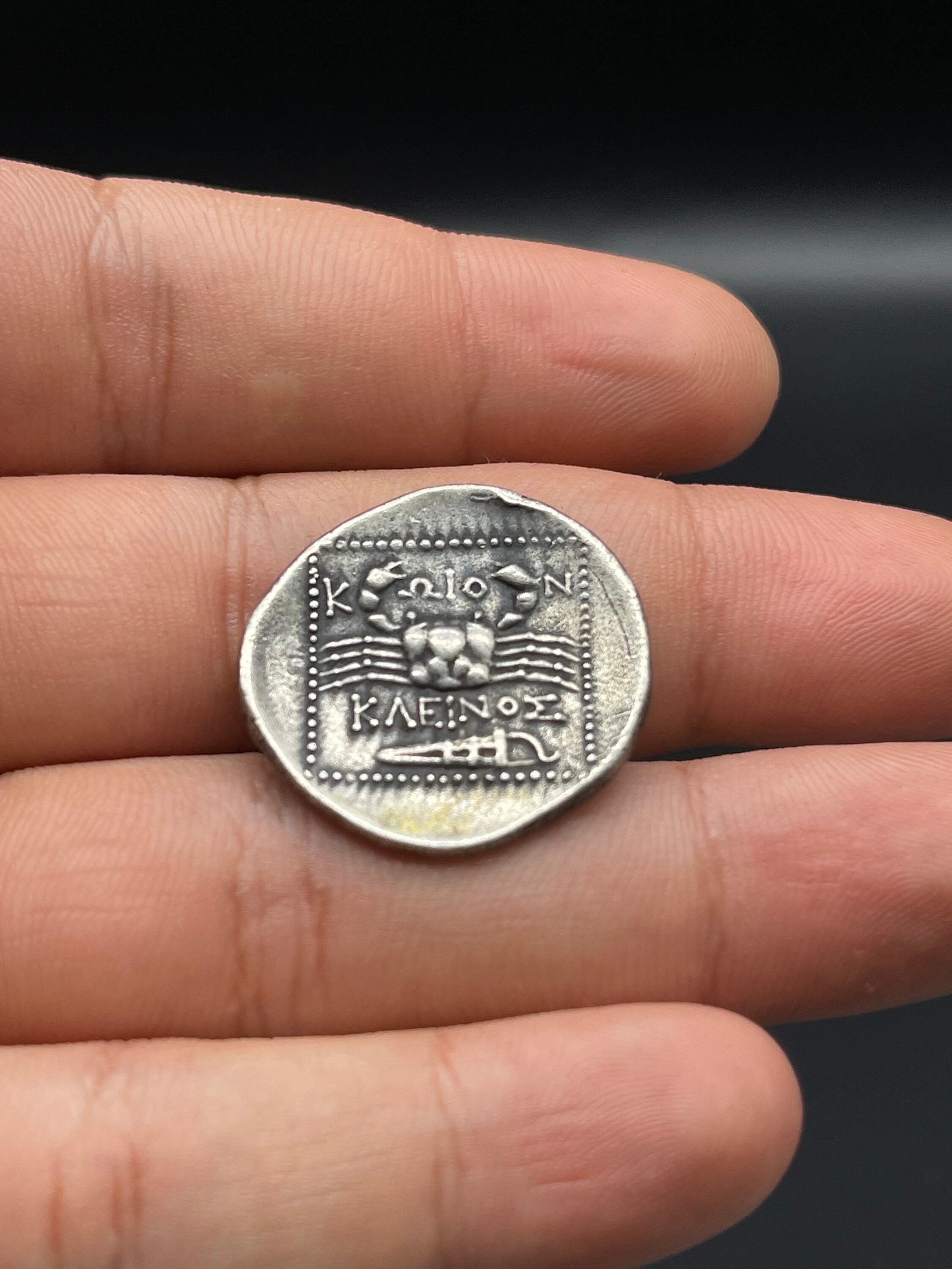 Old Ancient Original Solid Silver Coin Unique Hercules Wearing Lion ...