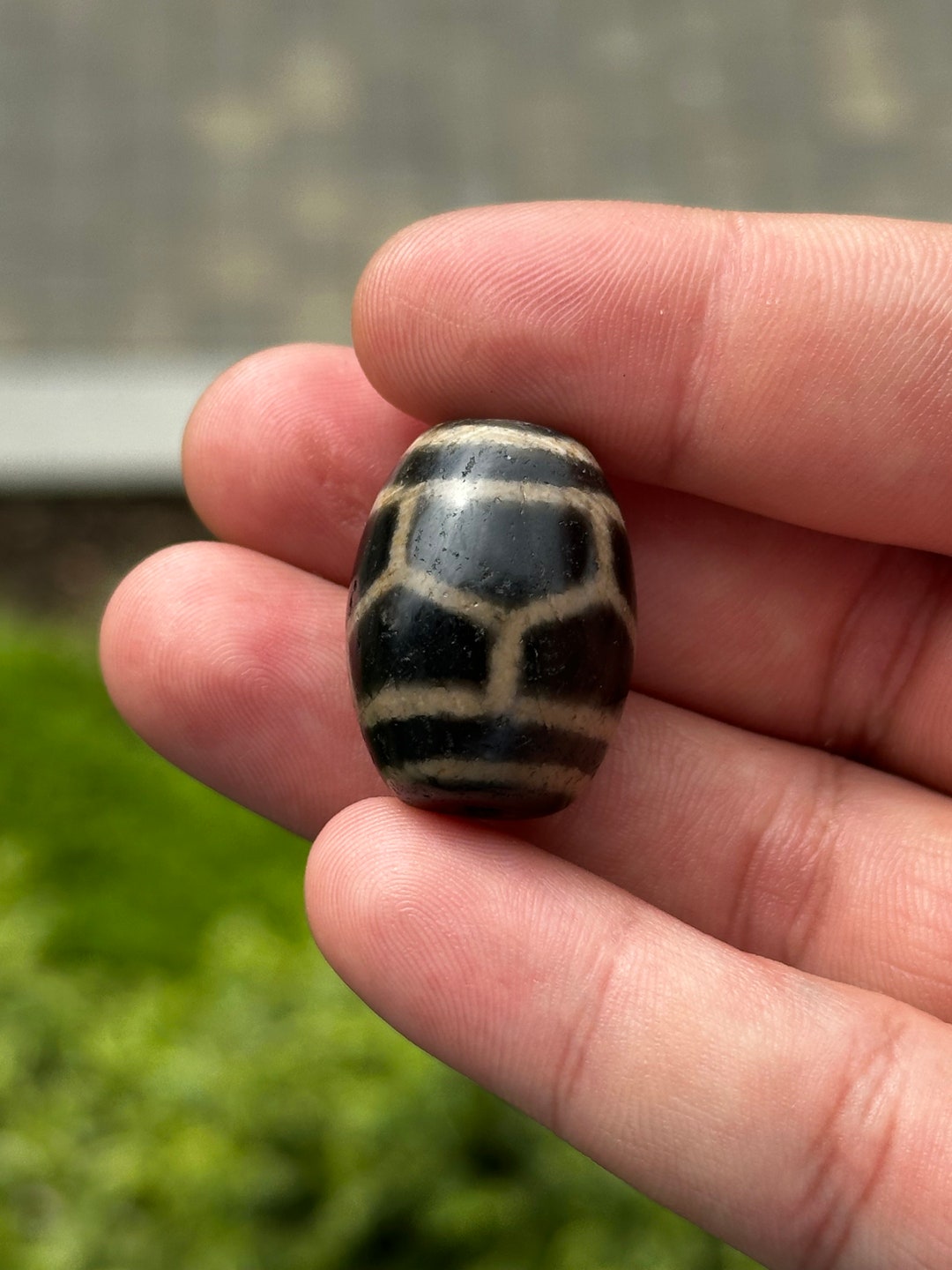Old Ancient Indo, Tibetan, Himalayan, Old Agate Dzi With White Patterns ...
