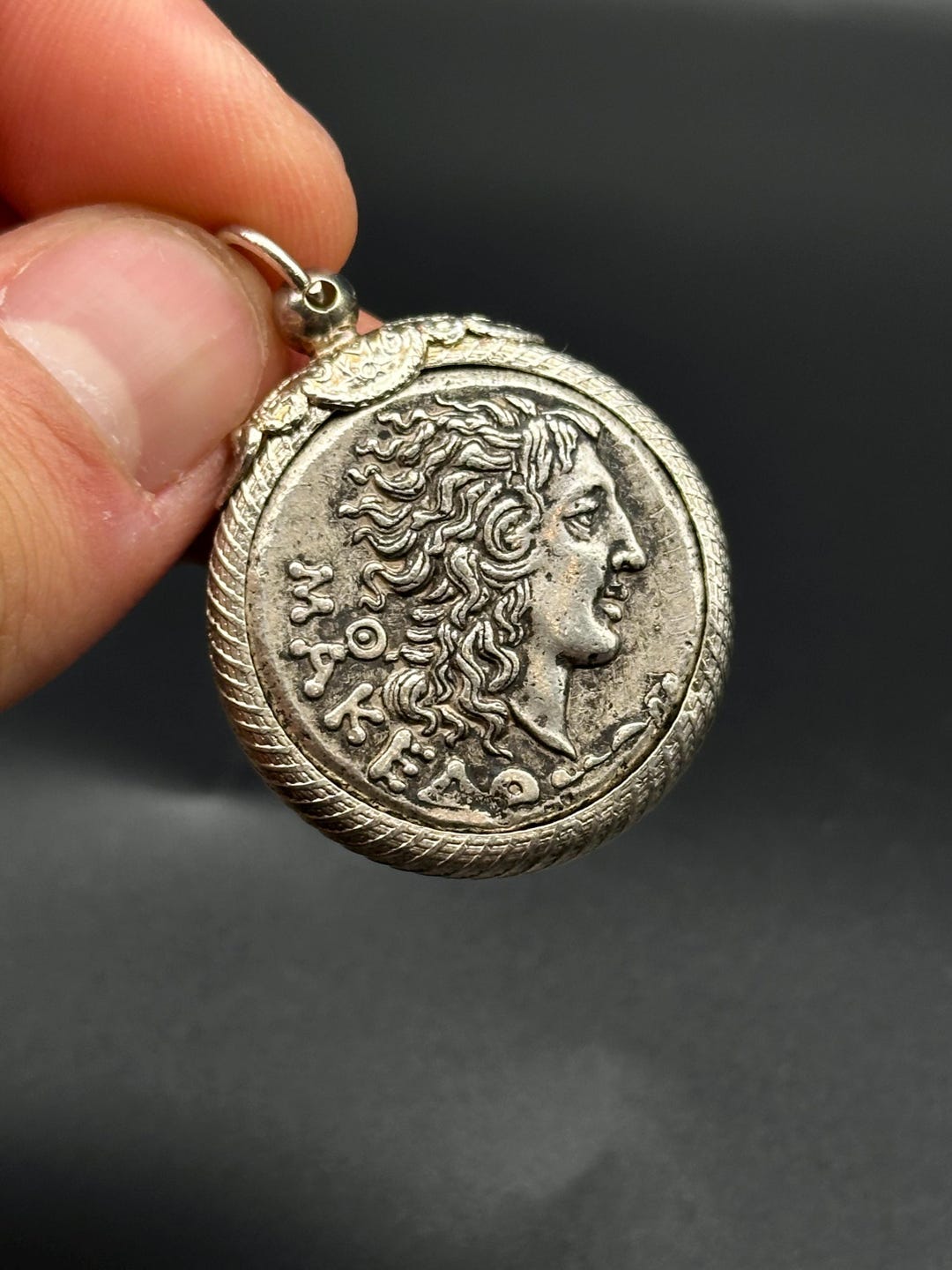 Old Ancient Roman Empire Queen Face Silver Coin Pendant - Etsy