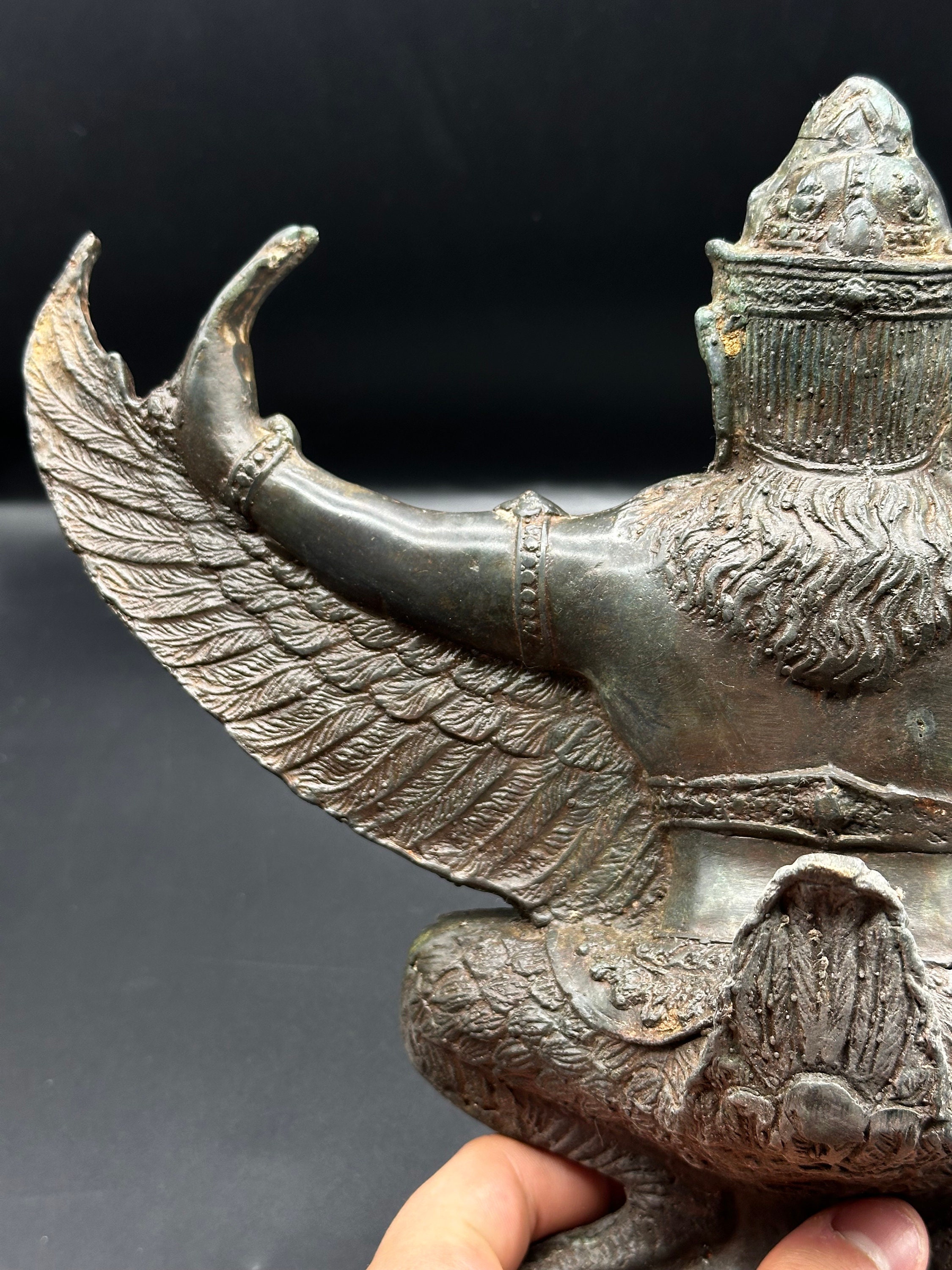Old Ancient Garuda Statue Antique Banteay Srei Style Bronze - Etsy