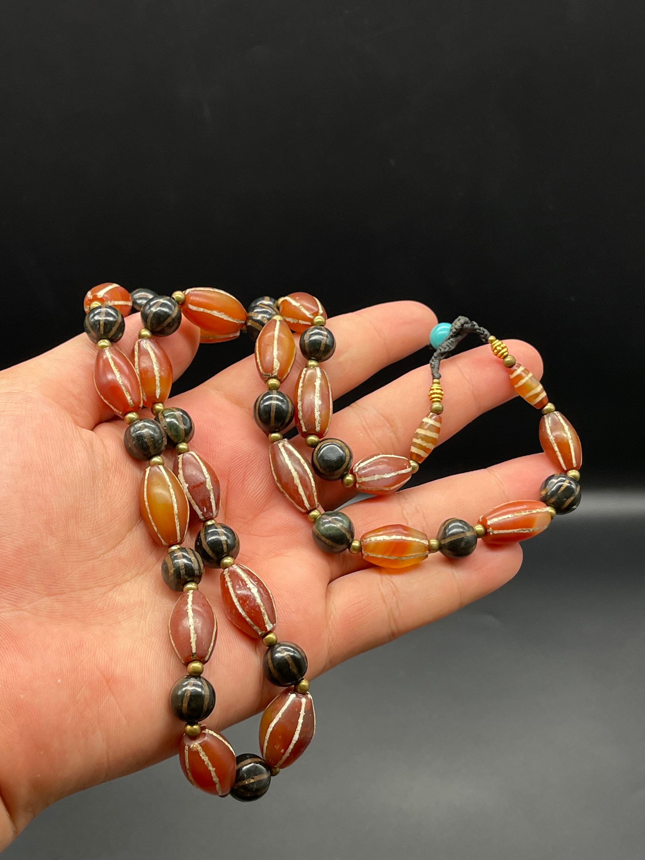 RARE Old Ancient Burmese Pyu Dynasty Agate Beads Necklace, Old Beads Necklace - Etsy