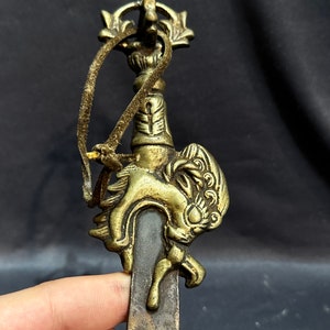 Tibetan Buddhist Ritual Sword With Dragon Handle & Flaming Tip, Tibetan ...