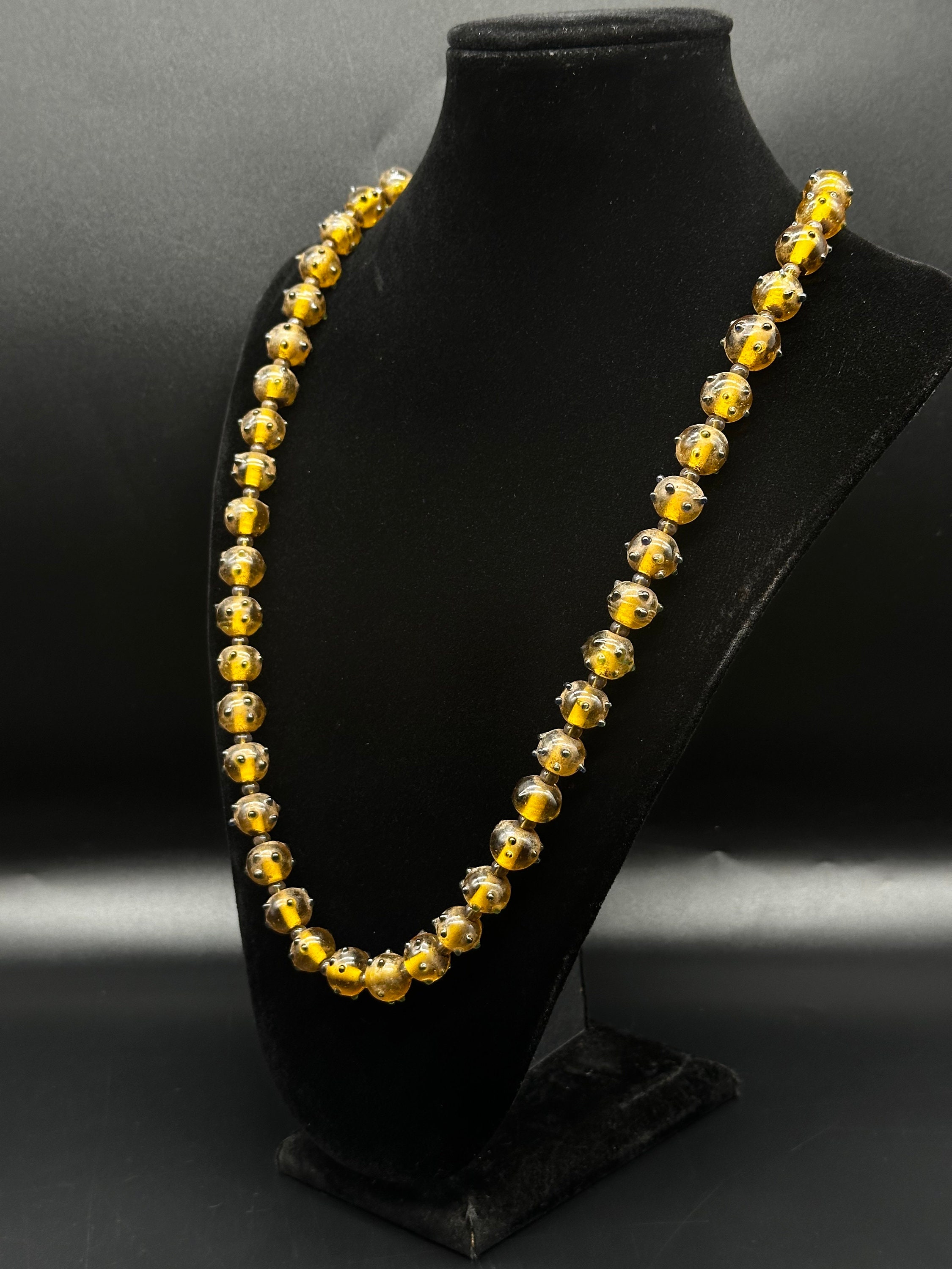 Old Ancient Yellow Colour Venetian Trade Beads Necklace - Etsy