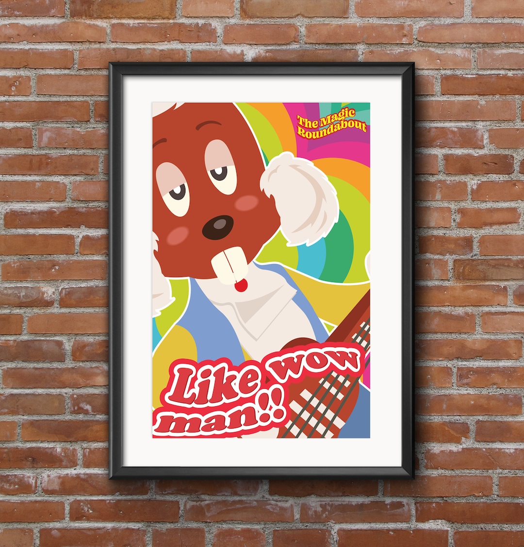 Classic Magic Roundabout 60s Style Dylan the Rabbit Poster - Etsy