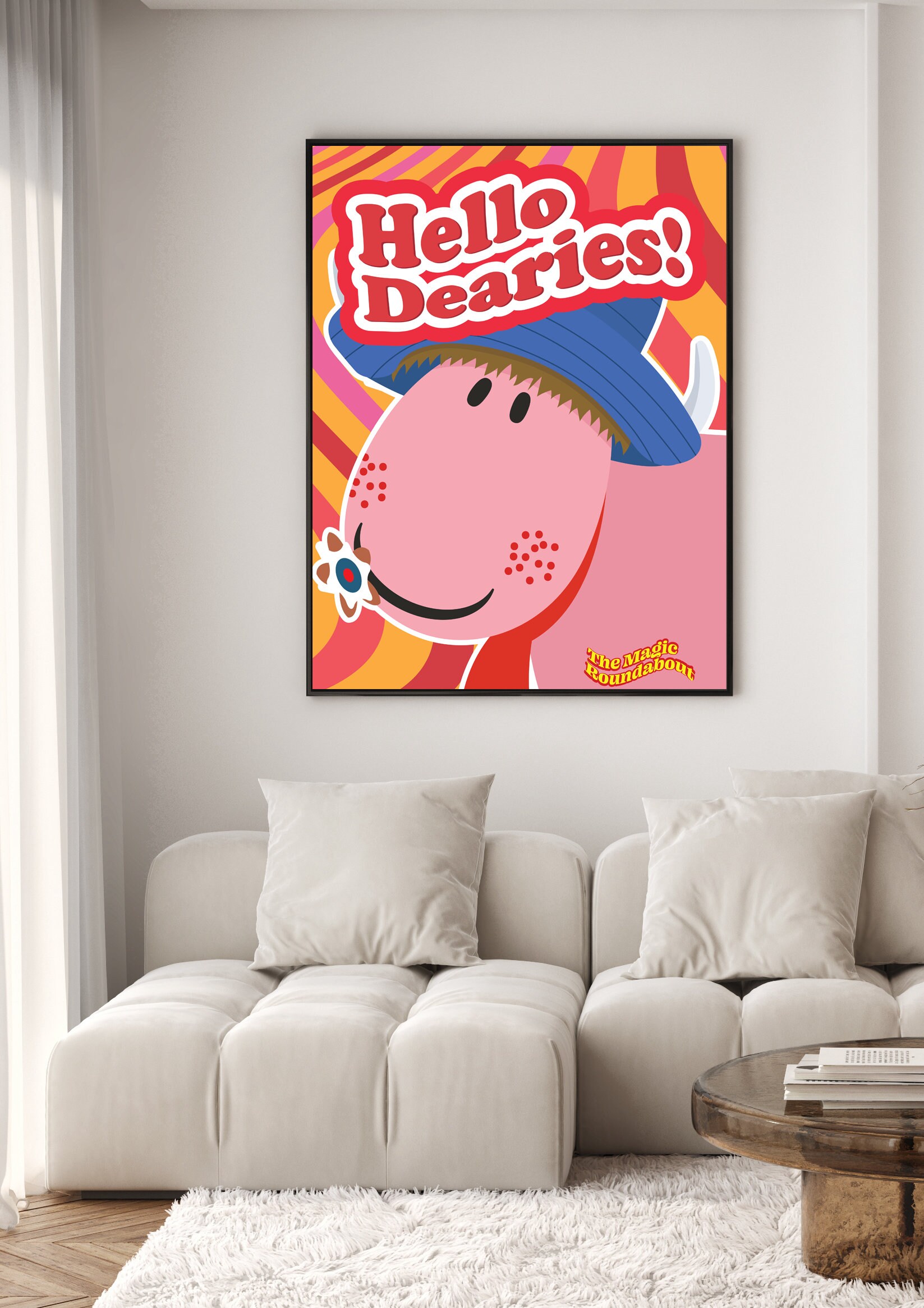 Classic Magic Roundabout 60s Style Ermintrude Poster - Etsy