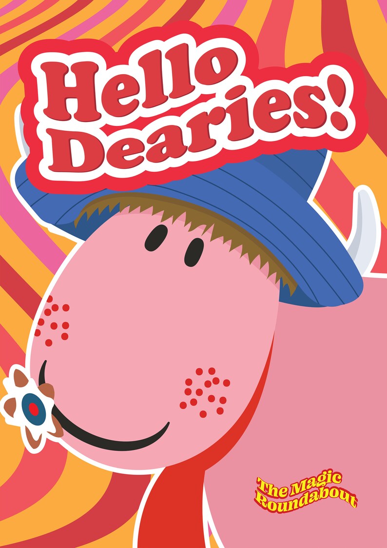 Classic Magic Roundabout 60s Style Ermintrude Poster - Etsy