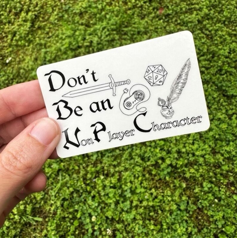 Dont Be an NPC Sticker Clear Sticker Gamer Sticker Non Player Character ...